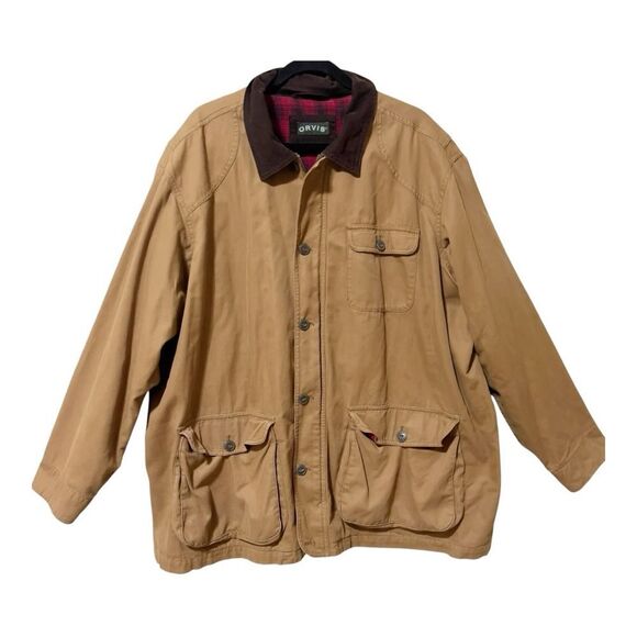 Orvis | Jackets & Coats | Orvismens Corduroy Collar Tan Chore Barn ...